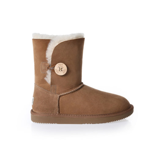 【DK UGGDK UGG 女士雪地靴】【澳洲直邮】【2020秋冬】DK UGG/DK UGG 女士雪地靴 004防泼水单木扣羊毛保暖皮毛一体中筒雪地靴【正品 价格 图片】 - 寺库网
