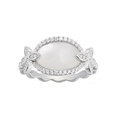 【apm Monacoapm Monaco 戒指 指环】【12月新品】apm Monaco Apm Monaco白母贝花朵戒指女