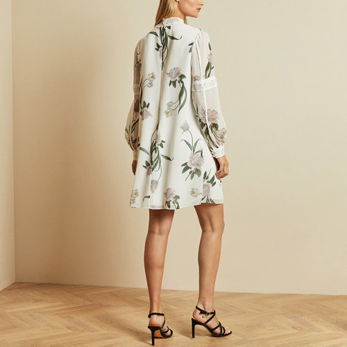 【Ted BakerTed Baker 女士连衣裙】Ted Baker/Ted Baker女士连衣裙/ 2020秋冬新品 女士时尚优雅印花灯笼袖连衣裙 245302【正品 价格 图片】 - 寺库网