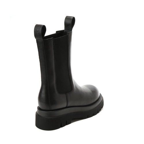 【DK UGGDK UGG 短靴】【2020秋冬新款】DK UGG/DK UGG 短靴 黑色厚底百搭松紧短靴烟管靴DA1327【正品 价格 图片】 - 寺库网