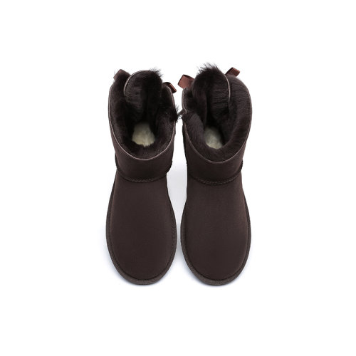 【EVER UGGEVER UGG 女士雪地靴】【澳洲直邮】EVER UGG/EVER UGG 平跟鞋 ASUGG 秋冬皮毛一体羊毛保暖中筒蝴蝶结雪地靴AS3012【正品 价格 图片】 - 寺库网