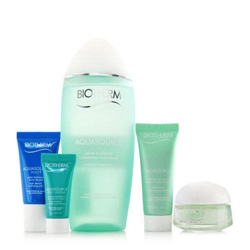 Biotherm碧欧泉 面部护理套装Biotherm 碧欧泉活泉组合装润透爽肤水200ml 洁面乳20ml 水分露15ml 夜间精华