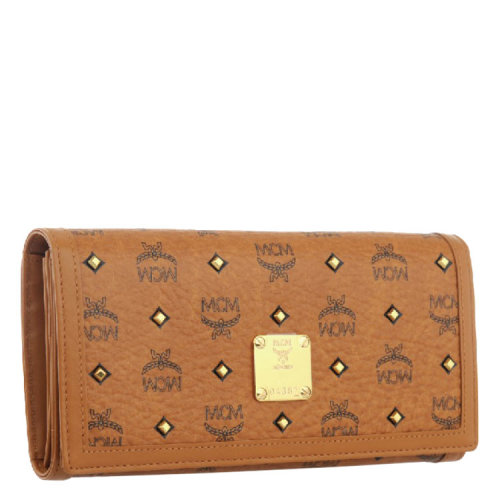 【MCMMCM 钱包】MCM/MCM PVC拼牛皮棕色女士长款钱包#MYL1AVI61-CO001【正品 价格 图片】 - 寺库网