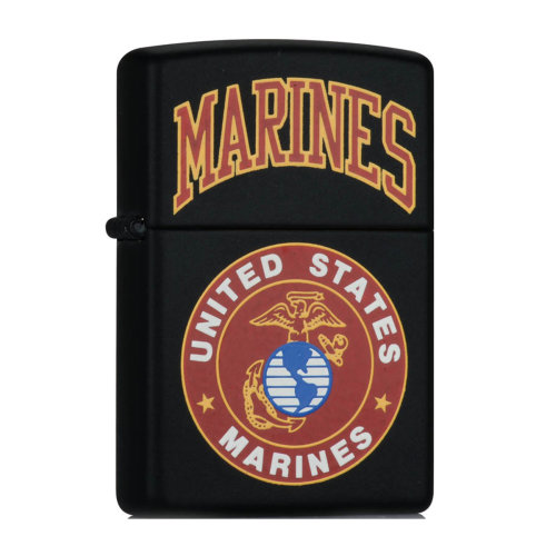 【ZiPPO芝宝 打火机/烟具】ZIPPO打火机 海军陆战队标志MARINES 黑哑漆单面彩印98年【正品 价格 图片】 - 寺库网