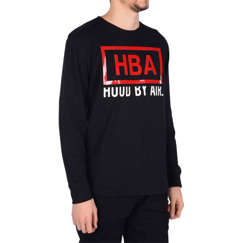【HBAHBA 男士T恤】HBA/HBA 男士双色字母logo印花纯棉长袖T恤 BR【正品 价格 图片】 - 寺库网