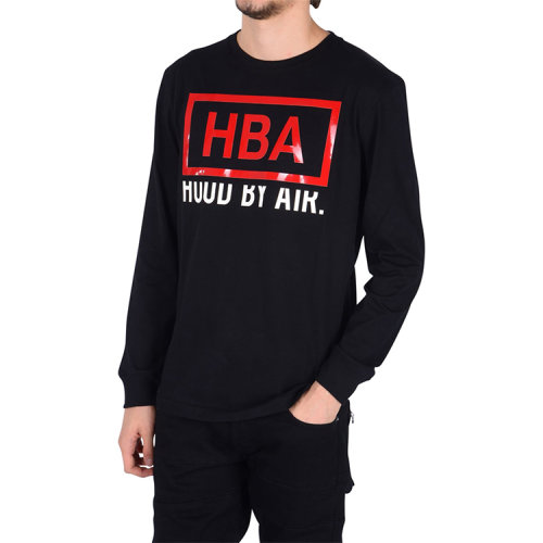 【HBAHBA 男士T恤】HBA/HBA 男士双色字母logo印花纯棉长袖T恤 BR【正品 价格 图片】 - 寺库网