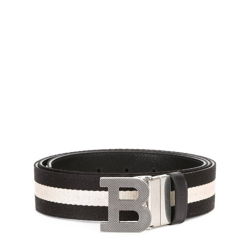 【BALLY巴利 腰带】BALLY/ 巴利 17新款男士黑米色织物配皮腰带 B BUCKLE 35 M.T/510【正品 价格 图片】 - 寺库网