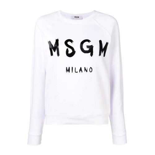 【MSGMMSGM 女卫衣】MSGM/MSGM 女装 服装 棉质字母logo圆领长袖T恤 女士卫衣【正品 价格 图片】 - 寺库网