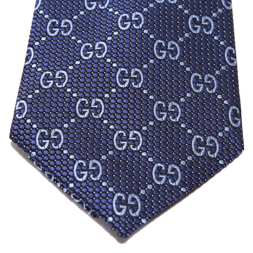 【GUCCI古驰 领带】GUCCI/古驰 男士 经典款双G纹 桑蚕丝商务领带【正品 价格 图片】 - 寺库网