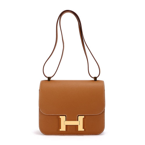 【HERMES爱马仕 斜挎包】HERMES(爱马仕) 经典款Constance 23系列金色皮质金扣康康单肩包【正品 价格 图片】 - 寺库网