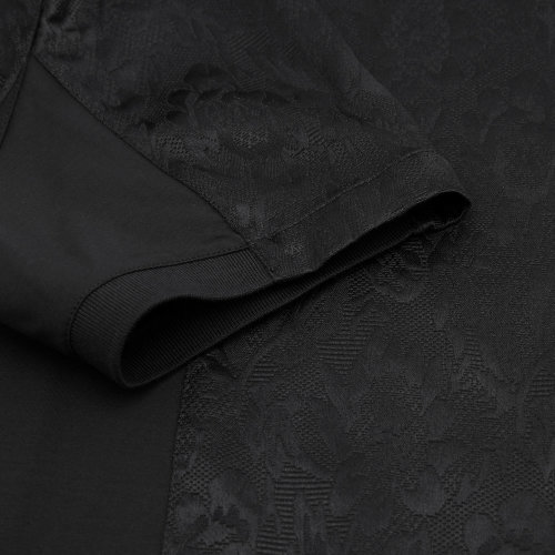 【ANDREW MACKENZIE安德鲁·麦肯锡 男士短袖T恤】ANDREW MACKENZIE/安德鲁·麦肯锡 AMK黑色翻领提花男士短袖T ...