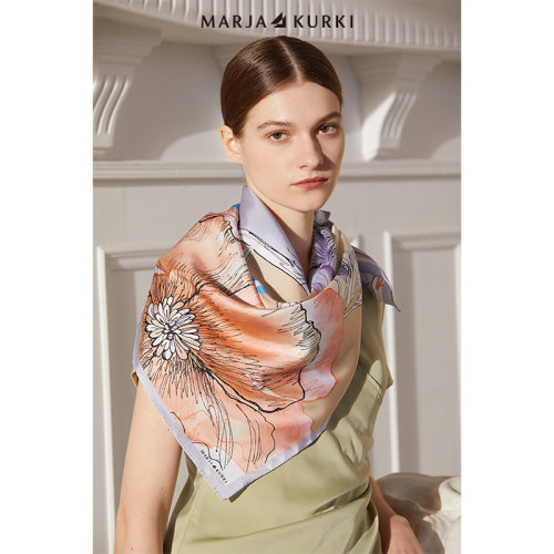 【MARJA KURKI玛丽亚古琦 丝巾】MARJA KURKI/玛丽亚古琦【21春夏】女士丝巾 真丝印花大方巾 围巾 1JJ1205【正品 ...