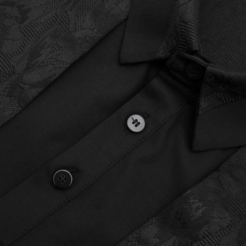 【ANDREW MACKENZIE安德鲁·麦肯锡 男士短袖T恤】ANDREW MACKENZIE/安德鲁·麦肯锡 AMK黑色翻领提花男士短袖T ...