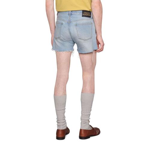 【GUCCI古驰 男士短裤】【包邮包税】 GUCCI古驰 21年春夏 男士 The North Face x Gucci联名系列环保牛仔短裤 ...