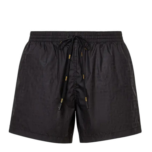 【FENDI芬迪 男士短裤】【包税】FENDI/芬迪 男士黑色FF图案Lycra®短裤FXB077AGBRF0GME【正品 价格 图片】 - 寺库网