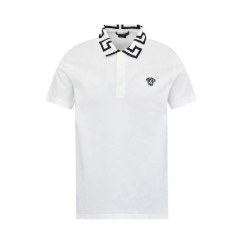 【VERSACE范思哲 男士短POLO】【包邮包税】VERSACE/范思哲男士白色棉质短袖polo衫 A89492-A231240 A2048 ...