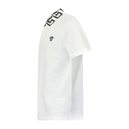 【VERSACE范思哲 男士短POLO】【包邮包税】VERSACE/范思哲男士白色棉质短袖polo衫 A89492-A231240 A2048 ...