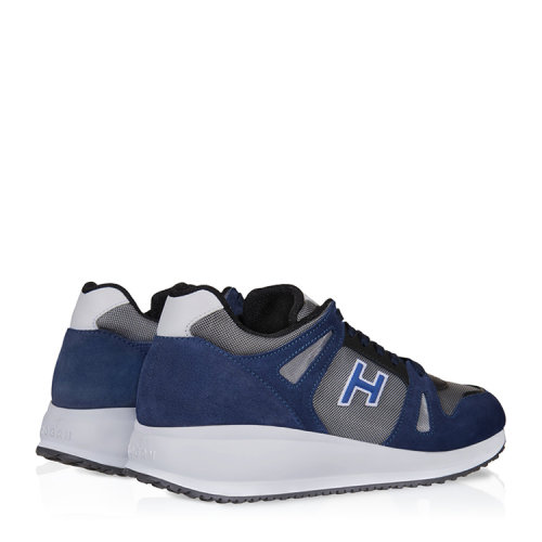 【HOGAN霍根 男士运动鞋】HOGAN/霍根 Interactive-N20灰蓝色牛皮男士运动鞋【正品 价格 图片】 - 寺库网