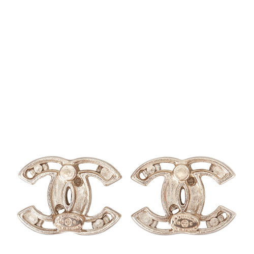 【CHANEL香奈儿 耳钉】CHANEL(香奈儿) 浅金色珍珠装饰双C耳钉【正品 价格 图片】 - 寺库网