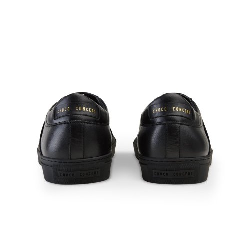 【CHOCO CONCERTCHOCO CONCERT 休闲运动鞋】CHOCOCONCERT设计鞋履丨墨黑色斜织带皮面男鞋个性百搭透气舒适 ...