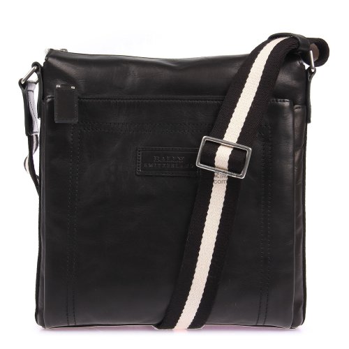 【BALLY巴利 斜挎包】BALLY(巴利) 黑色皮质黑白条斜挎包【正品 价格 图片】 - 寺库网