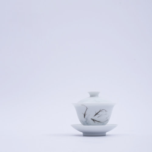 【YANYUYAO颜玉窑 茶具】YANYUYAO/颜玉窑 “子非鱼” 墨彩 盖碗【正品 价格 图片】 - 寺库网